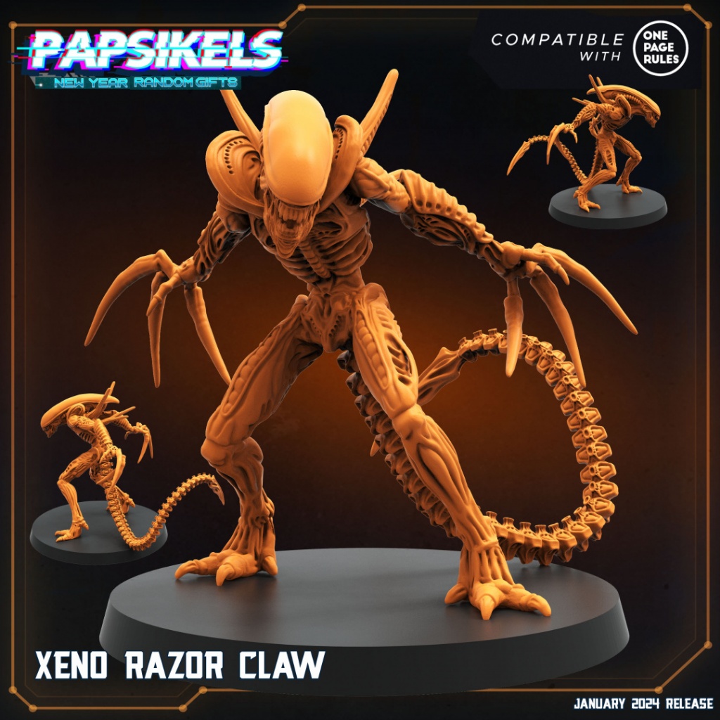 Xeno Razor Claw EX - Xeno Wars - Monstrosity Xenomorph / 3D printed ...