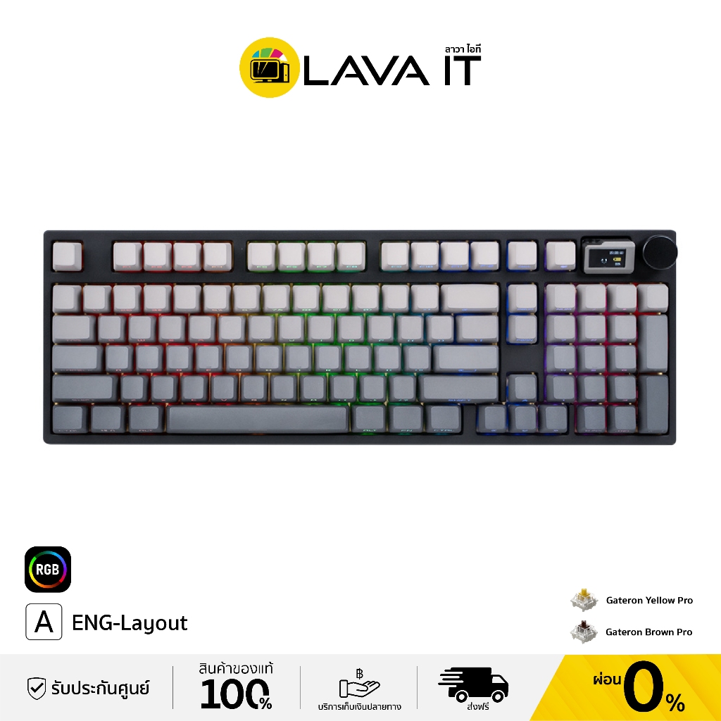 Keydous NJ98 Wireless Mechanical Gaming Keyboard Black (ENG) คีย์บอร์ด ...