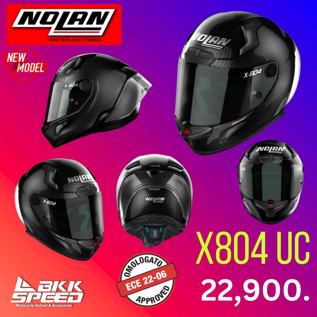 Nolan X804 RS UC Carbon Puro (1) โมเดลใหม่ ตัว TOP สาย Racing | Shopee ...