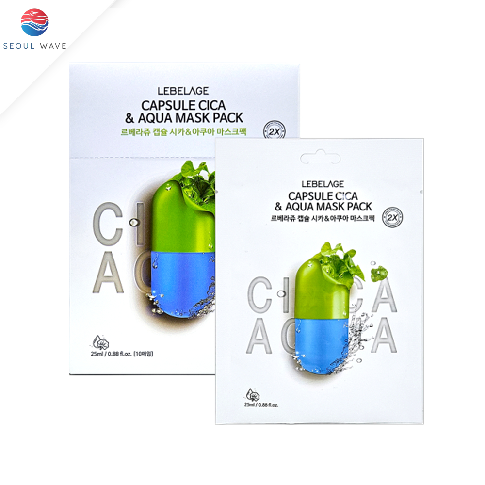 (พร้อมส่ง) LEBELAGE CAPSULE CICA&AQUA 2X MASK PACK | Shopee Thailand