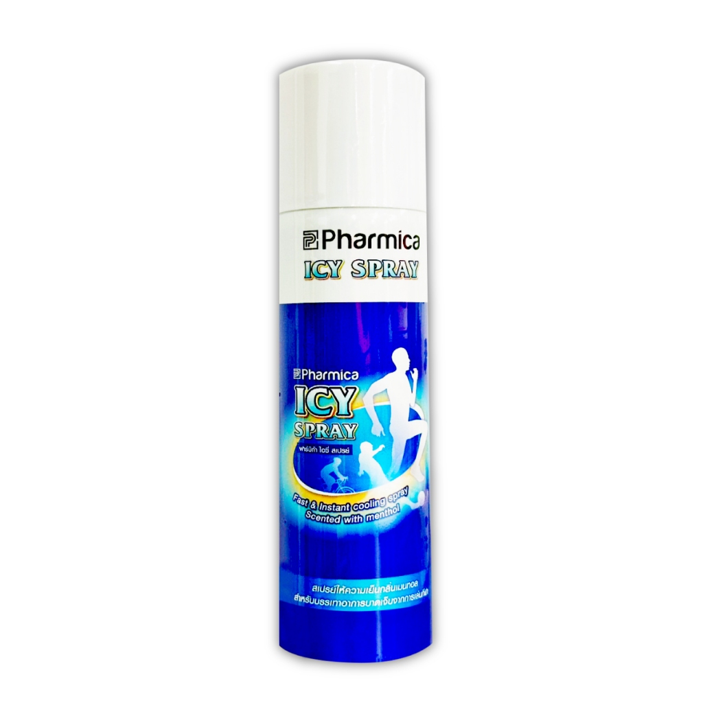 Pharmica Icy Spray ฟาร์มิกา ไอซ์ สเปรย์ ขนาด 200 ML สเปรย์ให้ความเย็น ...