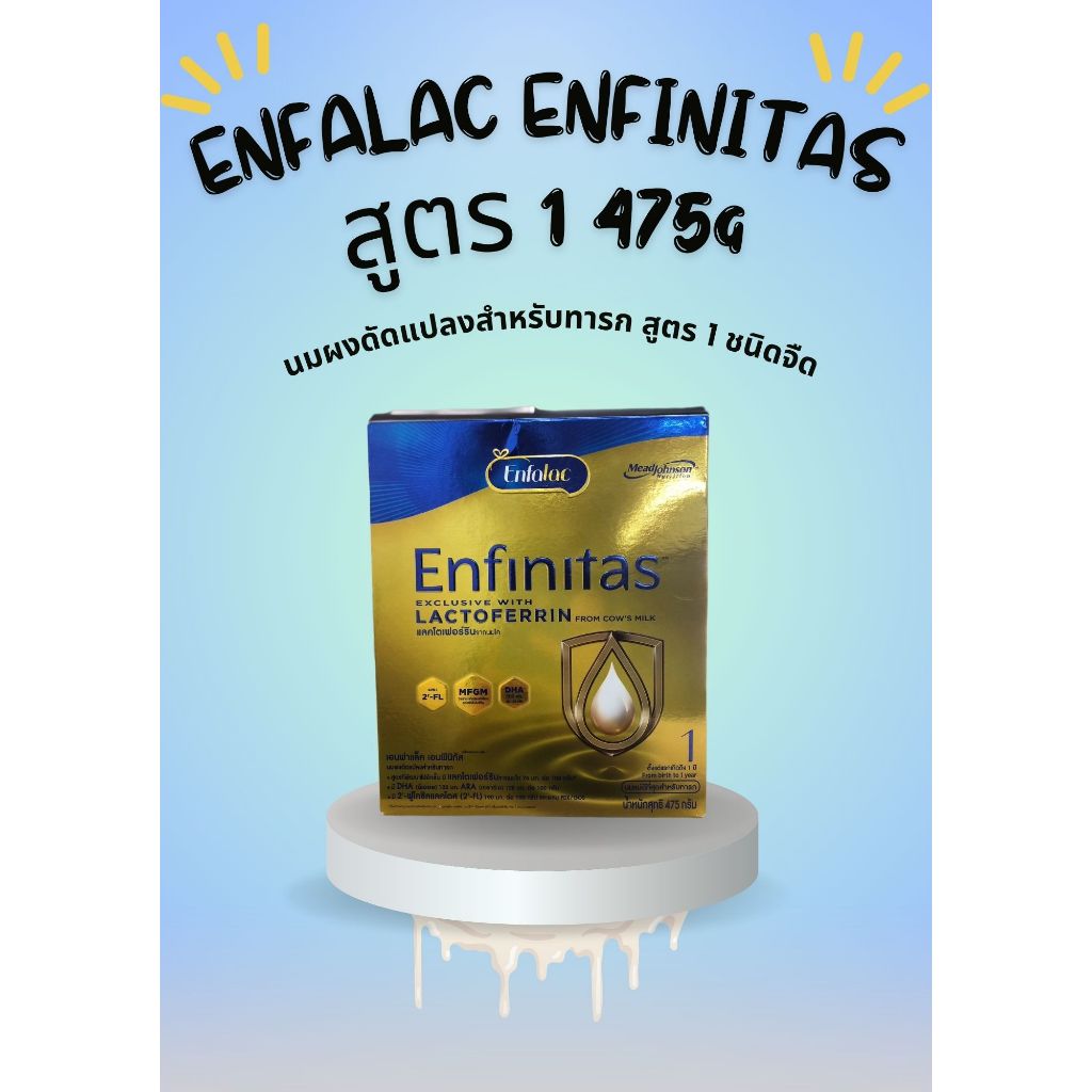 ENFALAC ENFINITAS สูตร 1 475g เอนฟาแล็ค เอนฟินิทัส นมผงดัดแปลงสำหรับทารก สูตร 1 ชนิดจืด | Shopee ...