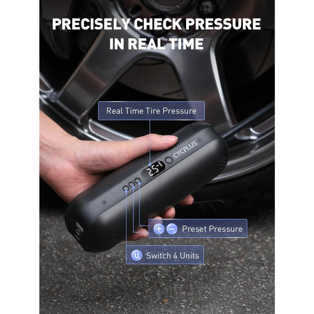 สูบไฟฟ้า Cycplus Air Pump A2 แรงดันสูง 150 Psi เครื่องปั๊มลมไฟฟ้า ...