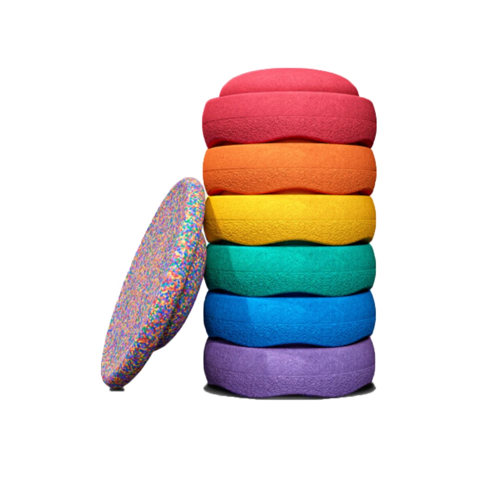Rainbow Stepping Stone + Confetti Balance Board หินจำลอง โฟม ทรงตัว ...
