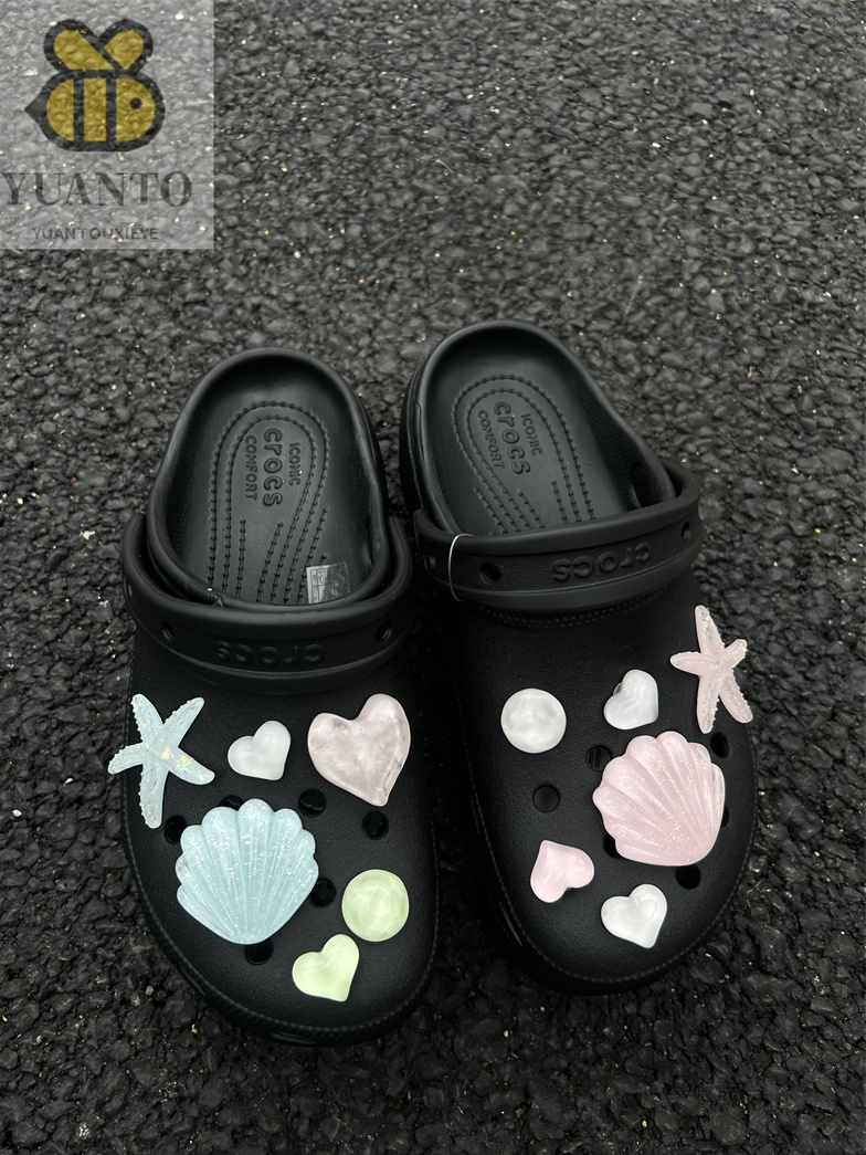Crocs jibbitz Shell and starfish12 เพิร์ลปลาดาวรองเท้าหัวเข็มขัดสบาย ๆ ...