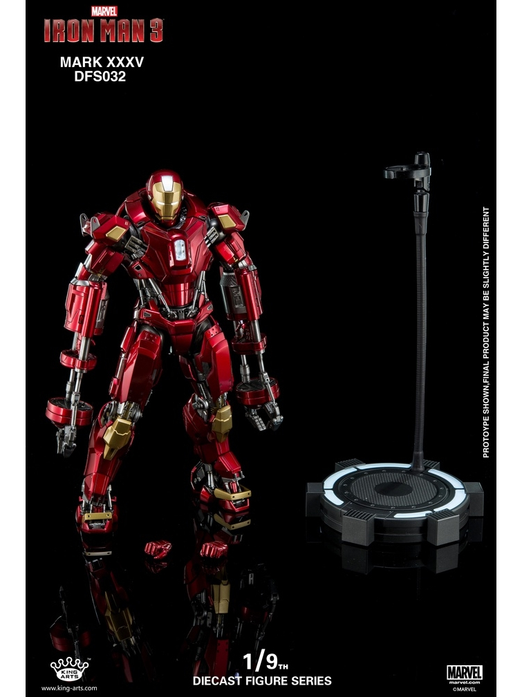 King Arts ™ 1/9 IRON MAN MARK XXXV (35) RED SNAPPER Diecast Figure ...
