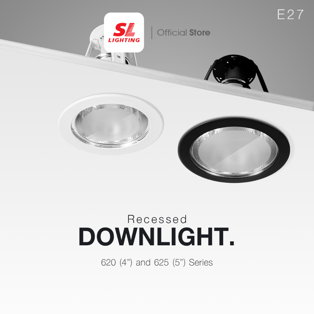 SL LIGHTING | Recessed Downlight General โคมไฟดาวน์ไลท์ฝังฝ้า หน้ากระจก ...