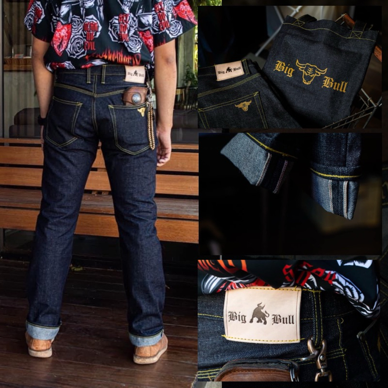 BIG BULL DENIM รุ่น VINTAGE กระบอกตรง Regular Fit 16oz. | Shopee Thailand