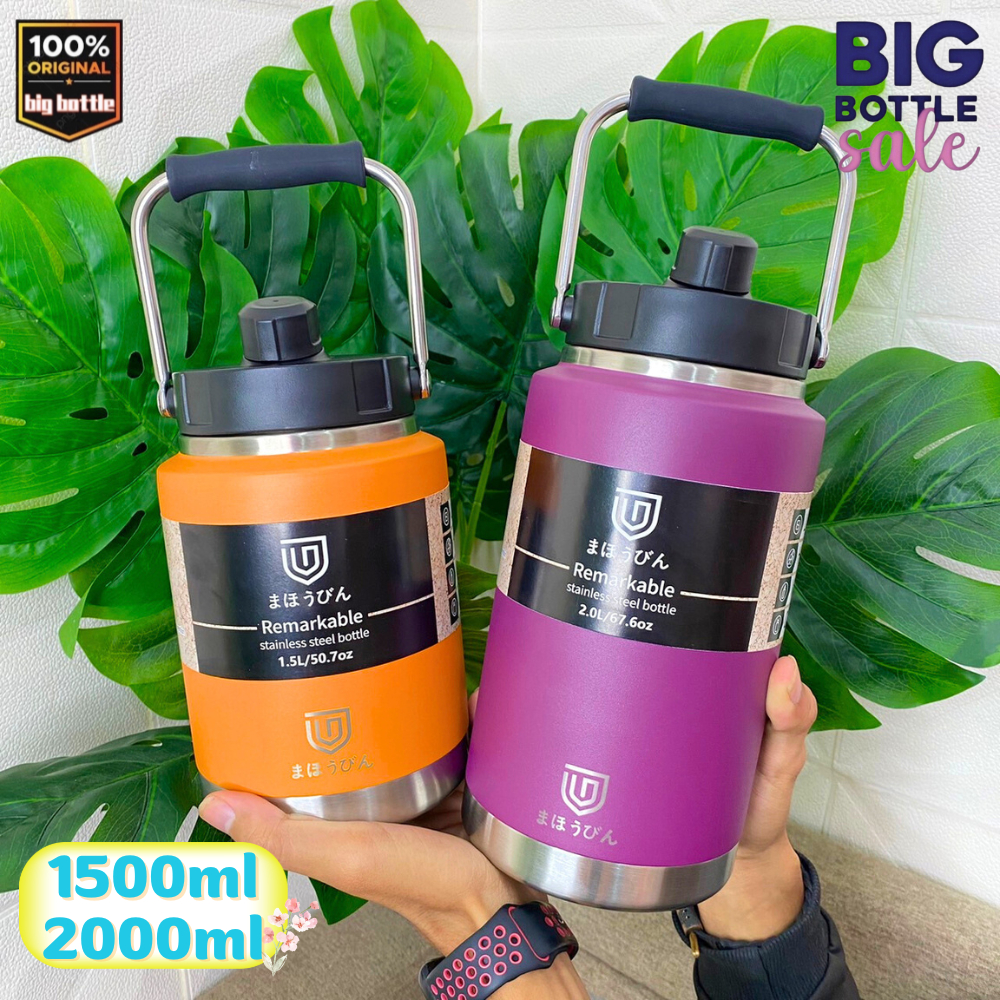 Mahobin กระติกน้ำ เก็บอุณหภูมิ กระบอกน้ำเก็บความเย็น 1500ML/2000ml สแตนเลส316 M-15 / M-20 ...
