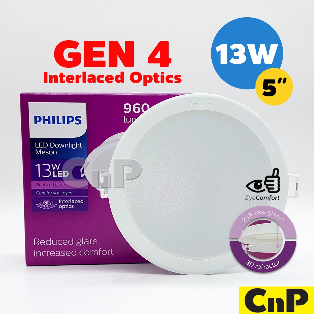 PHILIPS โคมไฟดาวน์ไลท์ ฝังฝ้า 5 นิ้ว (5") Panel LED 13W ฟิลิปส์ รุ่น ...