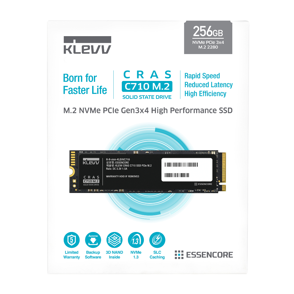KLEVV CRAS C710 M.2 NVMe PCIe Gen3X4 SSD - 256 GB | Shopee Thailand