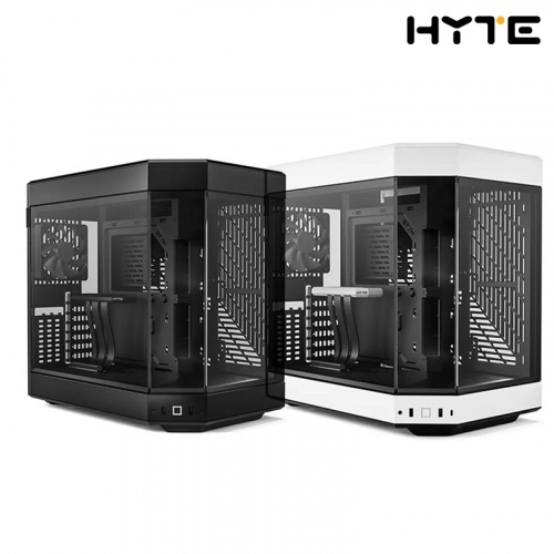 CASE HYTE Y60 Modern Aesthetic Dual Chamber Panoramic Tempered Glass Mid-Tower ATX Computer ...