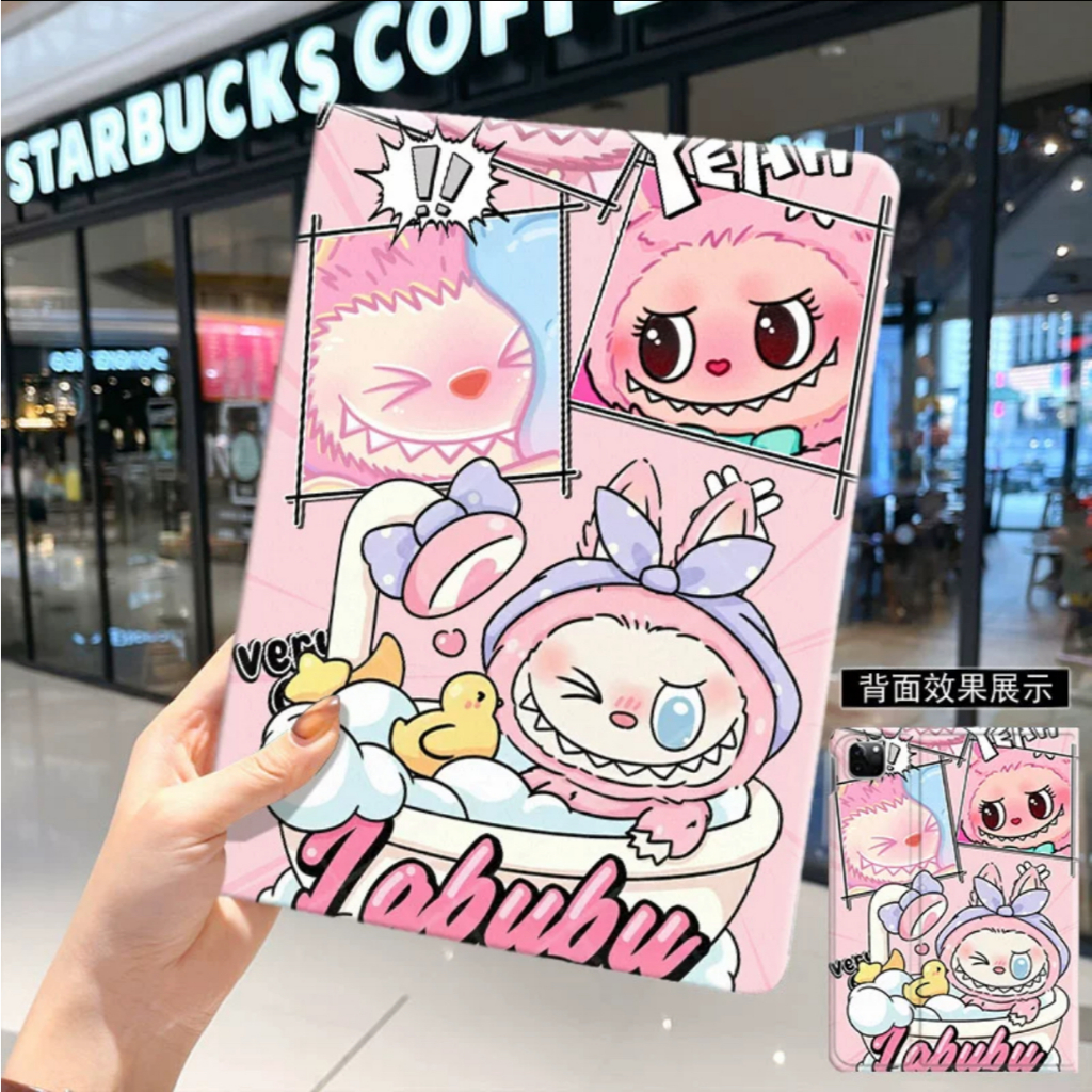 เคสฝาพับ Labubu เคส SAMSUNG Tab S6 lite Tab A7 lite A9 Plus A8 S7 S9 FE ...