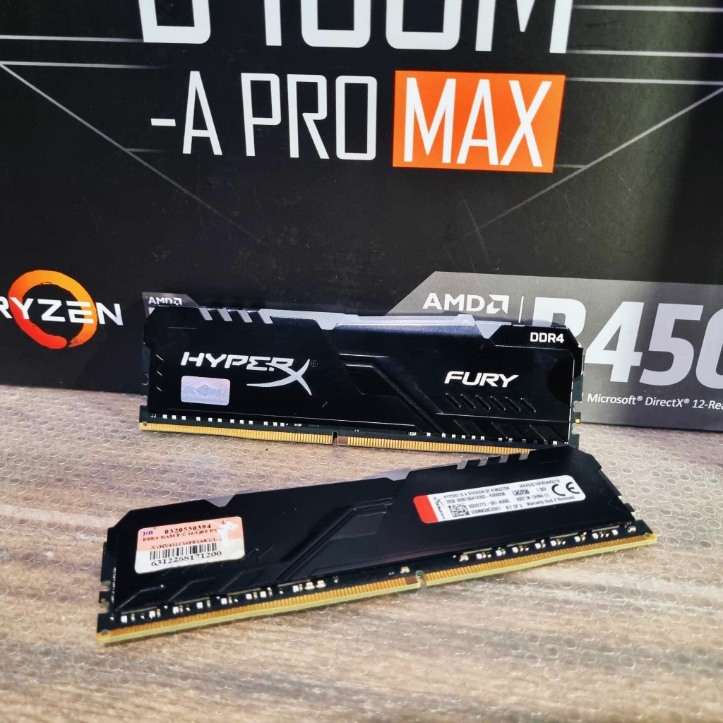 แรมพีซี RAM DDR4 16GB (8GBx2) BUS 3200MHz (หน่วยความจำ) KINGSTON HyperX FURY RGB/KINGSTON FURY ...