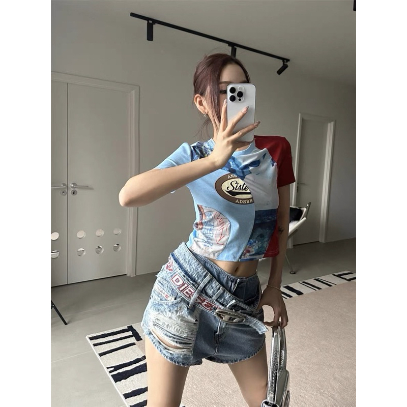 (Top) - Migell เสื้อลายเท่ๆ | Shopee Thailand