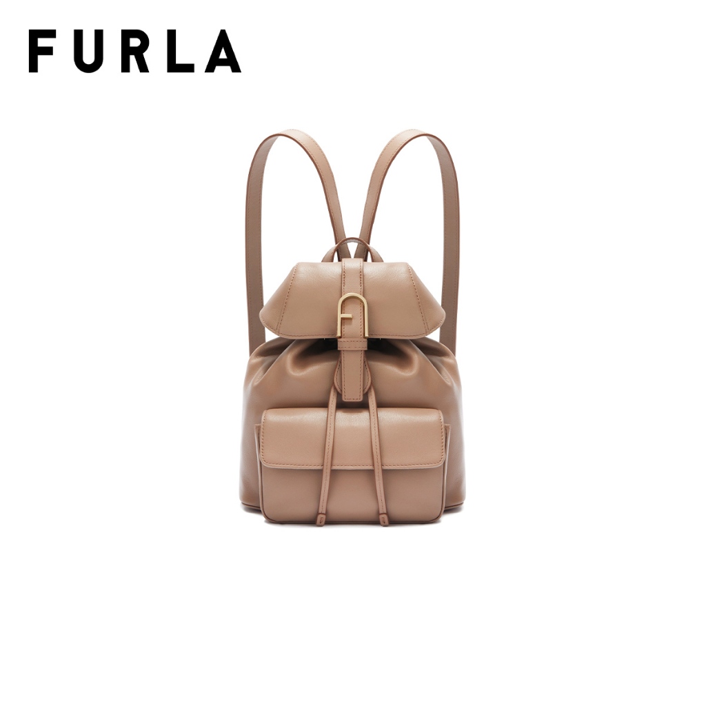 FURLA กระเป๋าเป้ รุ่น FURLA FLOW S BACKPACK สี GREIGE | Shopee Thailand