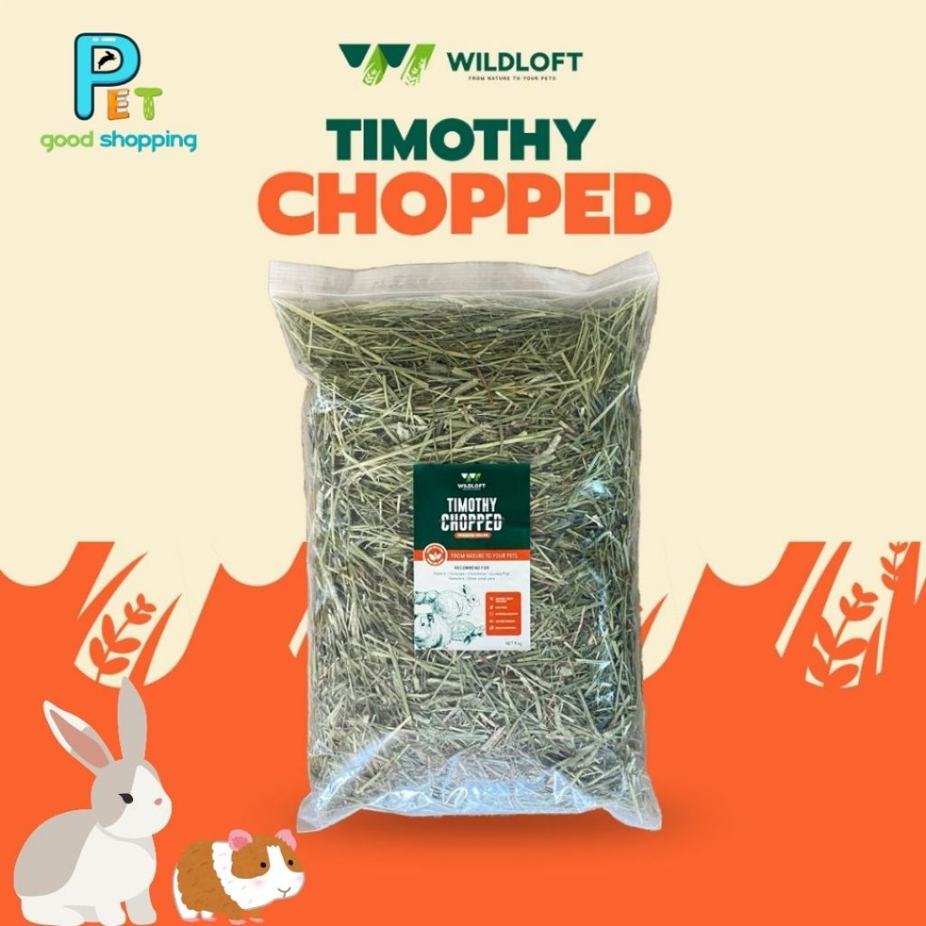 Wildloft Timothy Chopped หญ้าทิมโมธีสับ 1 กิโลกรัม สำหรับสัตว์เลี้ยงฟัน ...