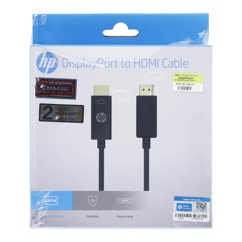 CABLE (สายจอมอนิเตอร์) HP DISPLAYPORT TO HDMI CABLE 2M (DHC-DP04 ...