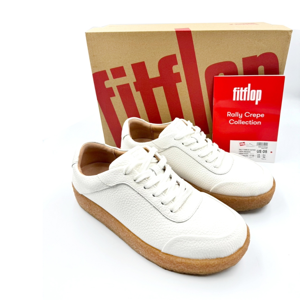 Fitflop รองเท้าผ้าใบ รุ่น Rally Tumbled Leather Crepe Sneaker #36 ...