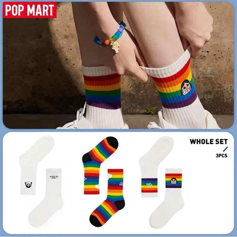 พร้อมส่ง Pop mart CRYBABY Cheer up sock ถุงเท้า 1 แพค มี 3 คู่ | Shopee ...