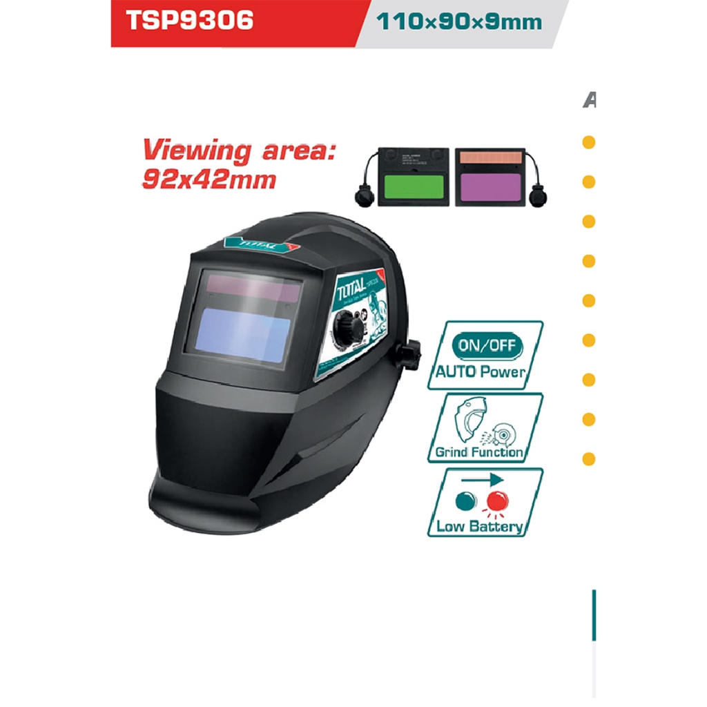 หน้ากากเชื่อมกรองแสงอัตโนมัติ TOTAL #TSP9306 | Shopee Thailand