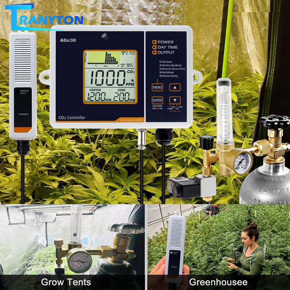 Co2 Controller AGc30 เครื่องวัดและควบคุมก๊าซคาร์บอนไดออกไซด์ CO2 Monitor ควบคุมการเปิด-ปิด ...