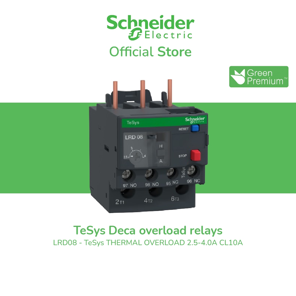 Schneider Electric Thermal overload relay, รุ่น Tesys Deca, 690VAC, 3P ...