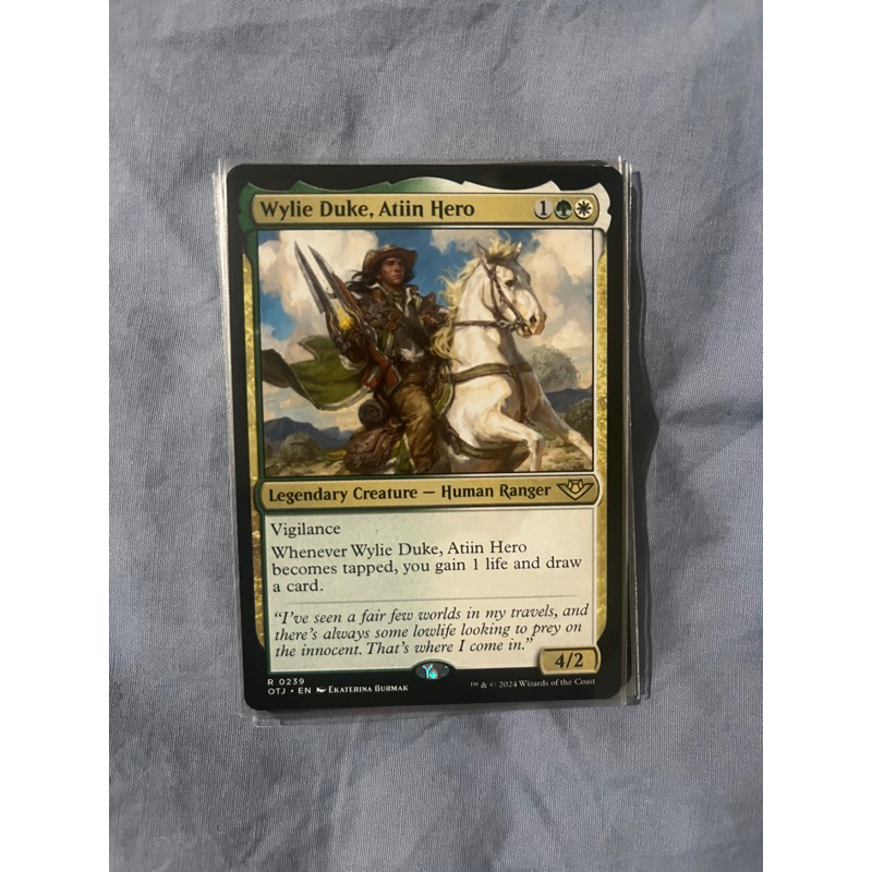 การ์ด MTG Wylie Duke, Atiin Hero Multi Magic the Gathering EDH รุ่น OTJ ...