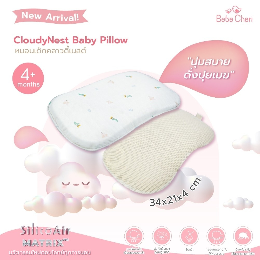 Bebe Cheri หมอนหลุม หมอนเด็ก ที่นอนซิลิโคน SilicoAir Matrix | Shopee Thailand