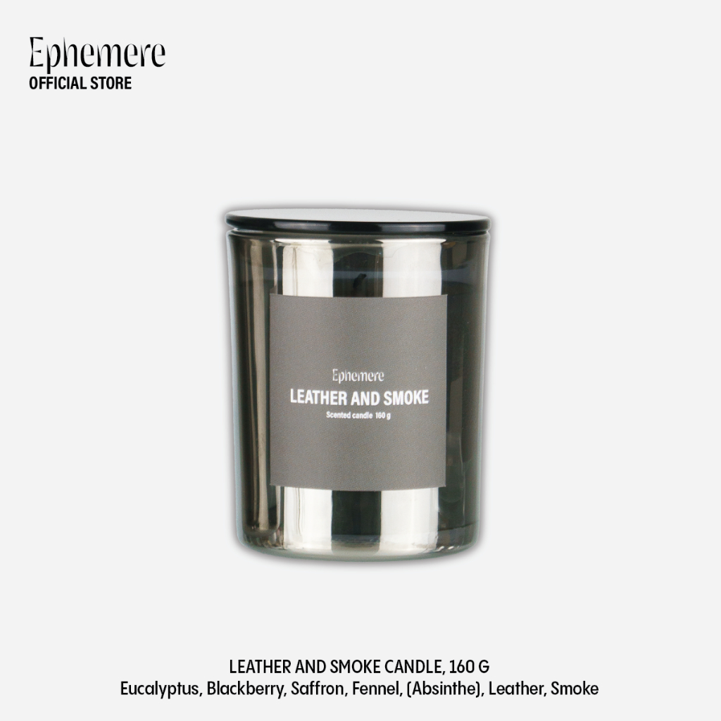 เทียนหอม EPHEMERE - Scented candle, 160g, Leather and Smoke / White Tea and Vetiver | Shopee ...