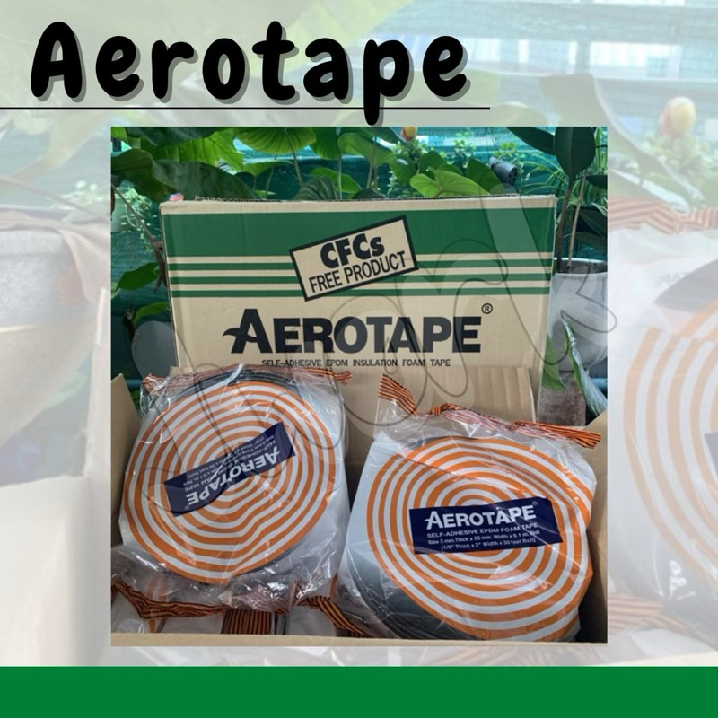 แอร์โร่เทป Aerotape ฉนวนมีกาวในตัว ใช้หุ้มท่อ ขายยกลัง (10 ม้วน) ขนาด 3mmx50mm9.1 M | Shopee ...