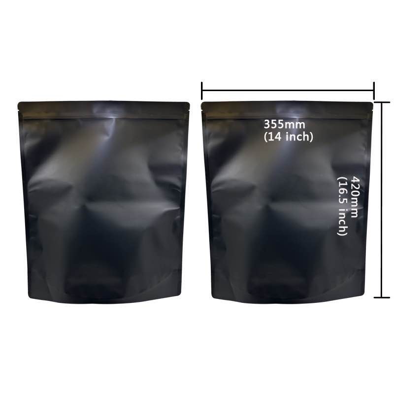 Mylar zip bag size 454 grams / 1 lb Black Matte | Shopee Thailand