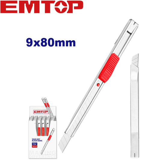 EMTOP มีดคัตเตอร์ สแตนเลส ขนาด 9x80 มม. รุ่น ESNK09001 ( Cutter ) คัทเต ...