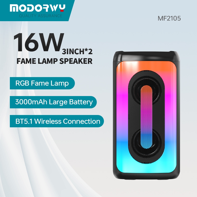MODORWY MF2105 บลูทูธ 5.1V ไร้สาย TB ลำโพงแบบพกพาลำโพงพราวไฟ Power Ful ...