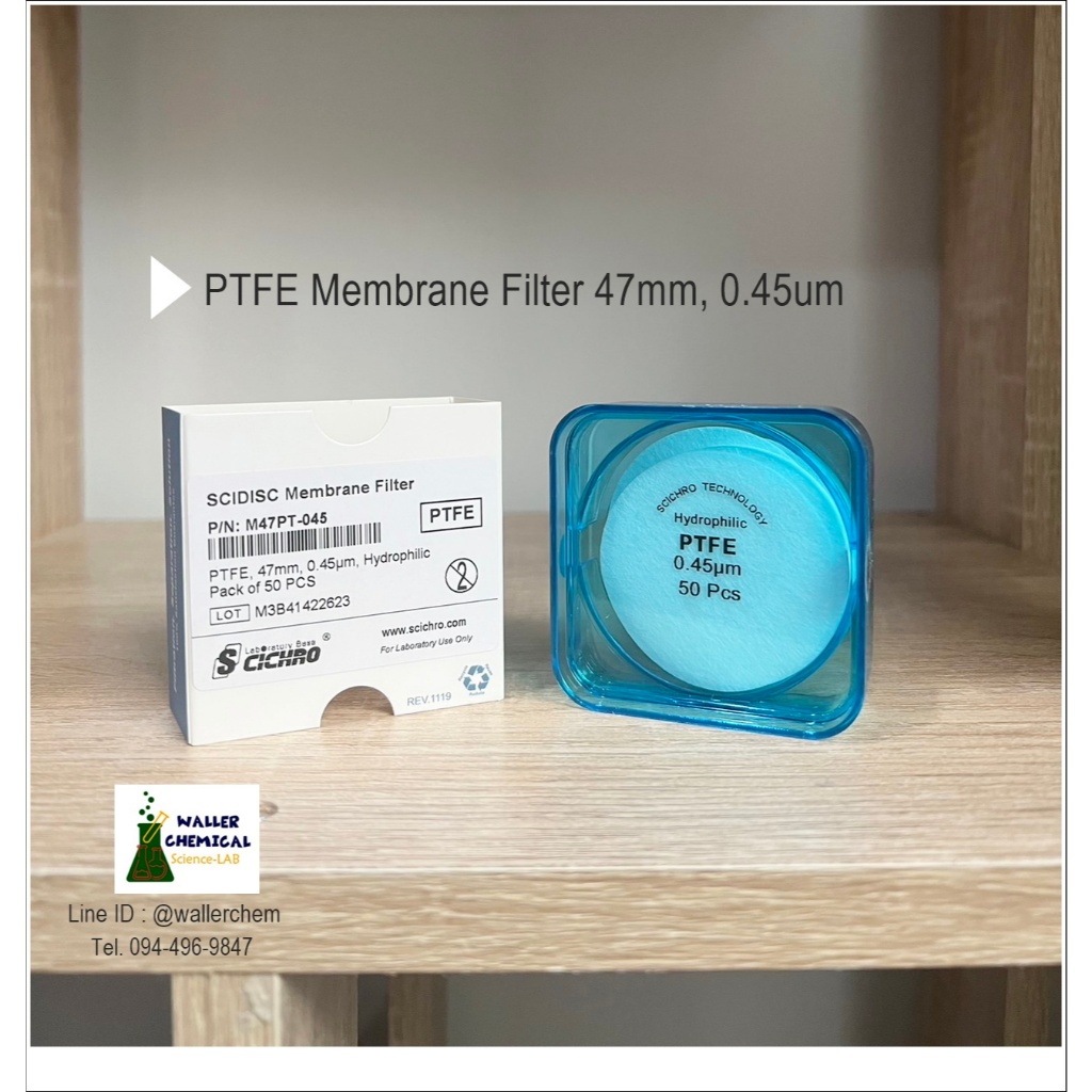 PTFE (Hydrophilic) Membrane Filter 47mm, 0.45um (50pcs/pK) | Shopee ...