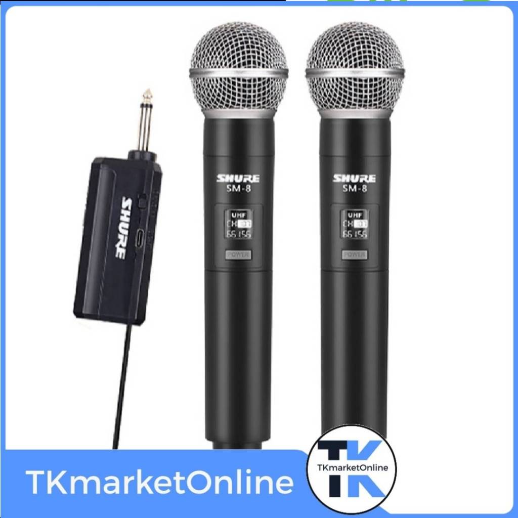ไมค์ลอยไร้สาย SHURE ไมโครโฟนไร้สาย ไร้สาย UHF ไมค์ลอย ไมค์คู่แบบมือถือ ...
