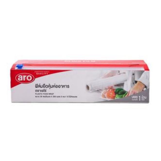 เอโร่ ฟิล์มยืดหุ้มห่ออาหาร ขนาด 30 ซม. ยาว 300 เมตร / aro Plastic Food ...