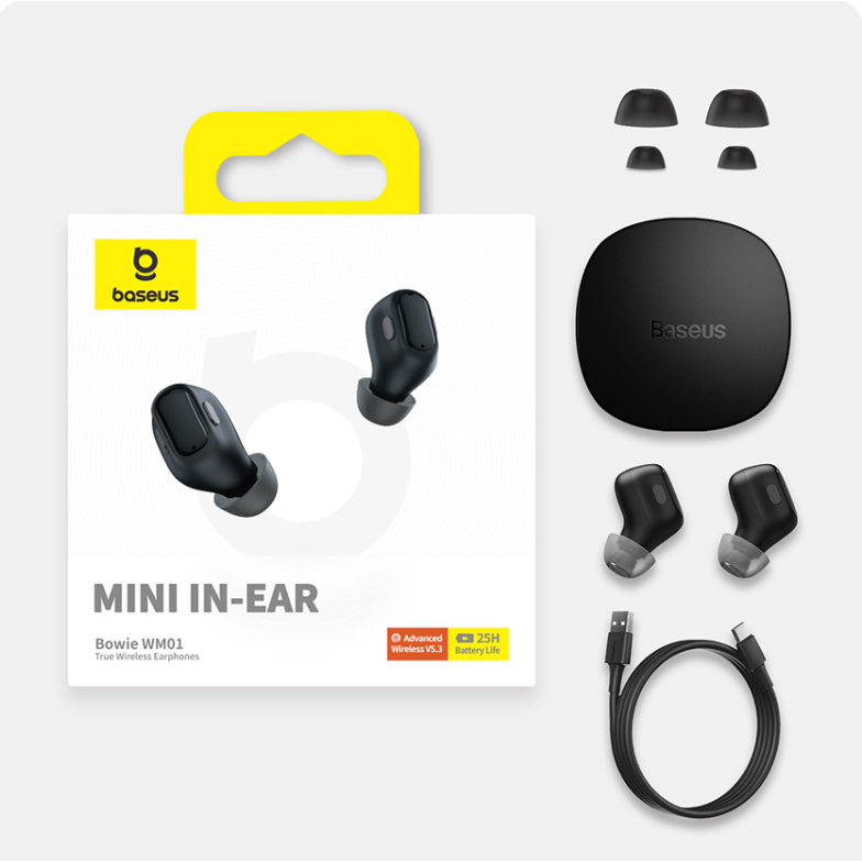 (จัดส่งทันที) Baseus WM01 หูฟังบลูทูธไร้สาย True Wireless 5.3 TWS มีเบส ...
