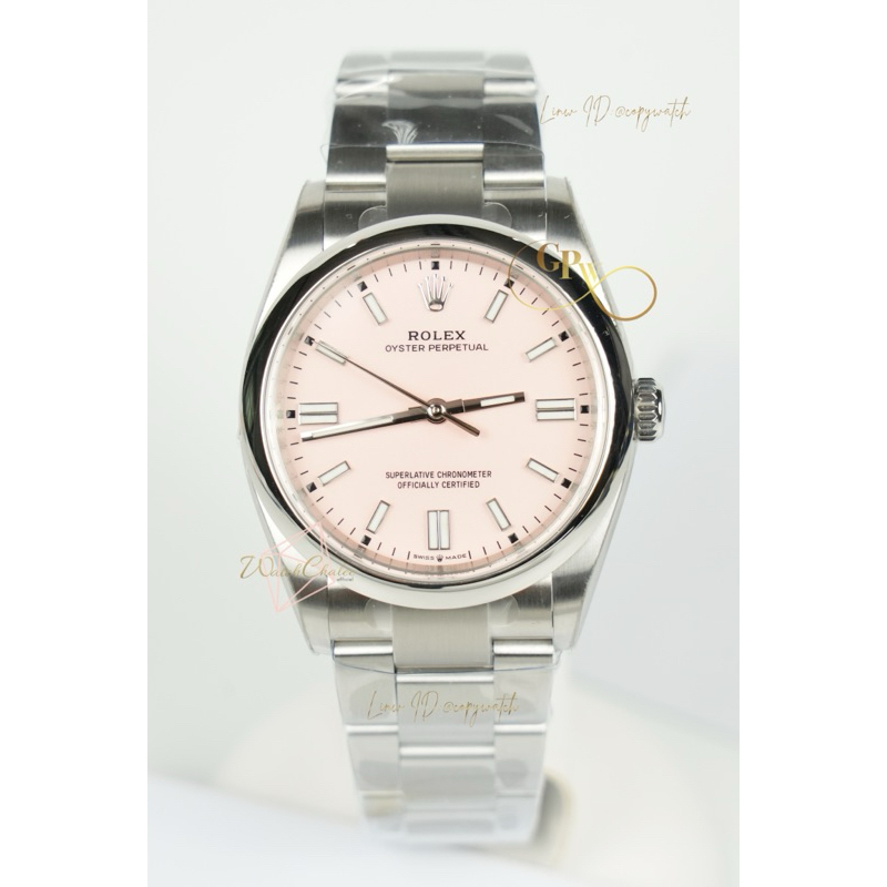 Rolex OP 36 mm. Candy Pink Automatic swiss movement | Shopee Thailand