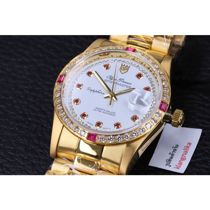 นาฬิกาผู้ชาย OP Olym pianus Quartz รุ่น 89322 DK (หน้าขาว) | Shopee ...