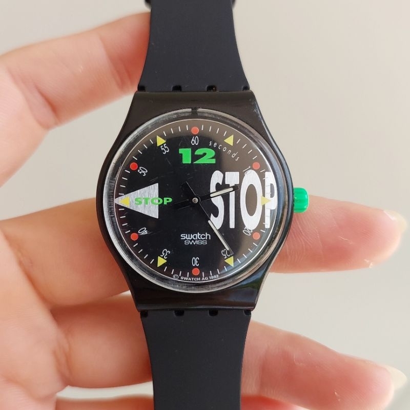 นาฬิกา SWATCH Stop watch swiss made มือสองของแท้100% | Shopee Thailand