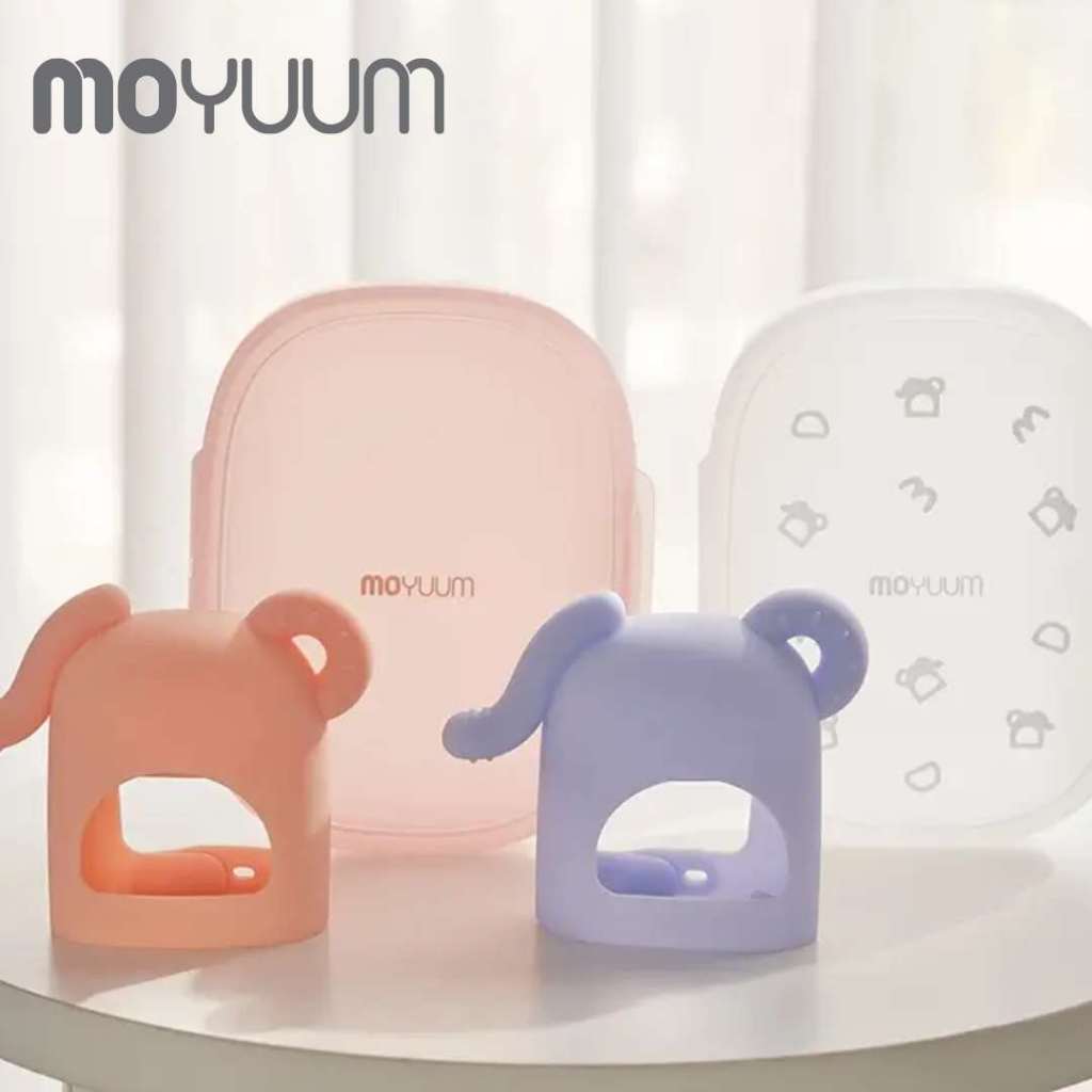 MOYUUM Elephant Teether ยางกัด รูปช้าง แบบถุงมือ สามารถปรับขนาดได้ + เค ...