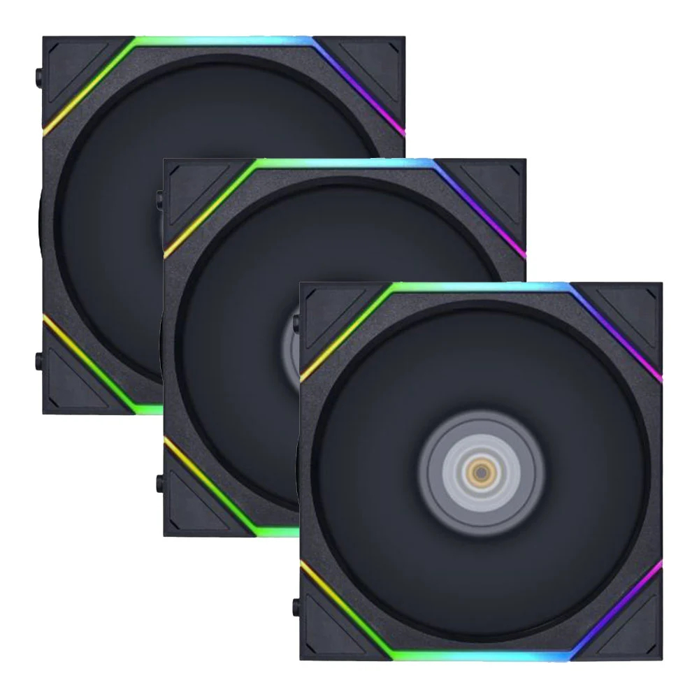 CASE FAN (พัดลมเคส) LIAN-LI UNI FAN TL120 REVERSE PACK 3 BLACK | Shopee ...