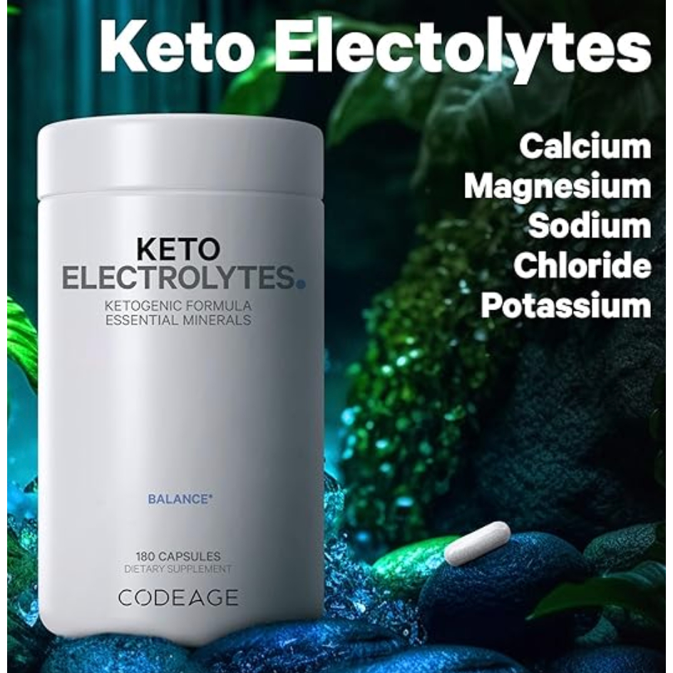 Codeage Keto Electrolytes Supplement – Vegan Electrolyte Tablets ...
