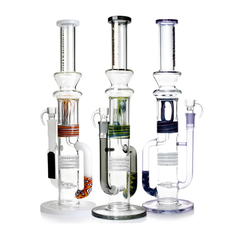 บ้องแก้วทรงสูง HIGH TOWER GLASS BONG Regal Cascade Beaker Bong. 4 Layer ...