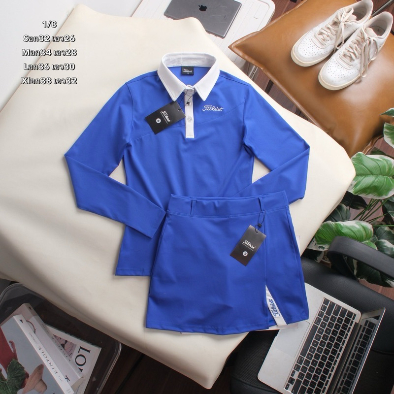 ชุดตีกอล์ฟผู้หญิง เสือแขนยาว กระโปรงมีซับในขาสั้น Set MM07 | Shopee ...