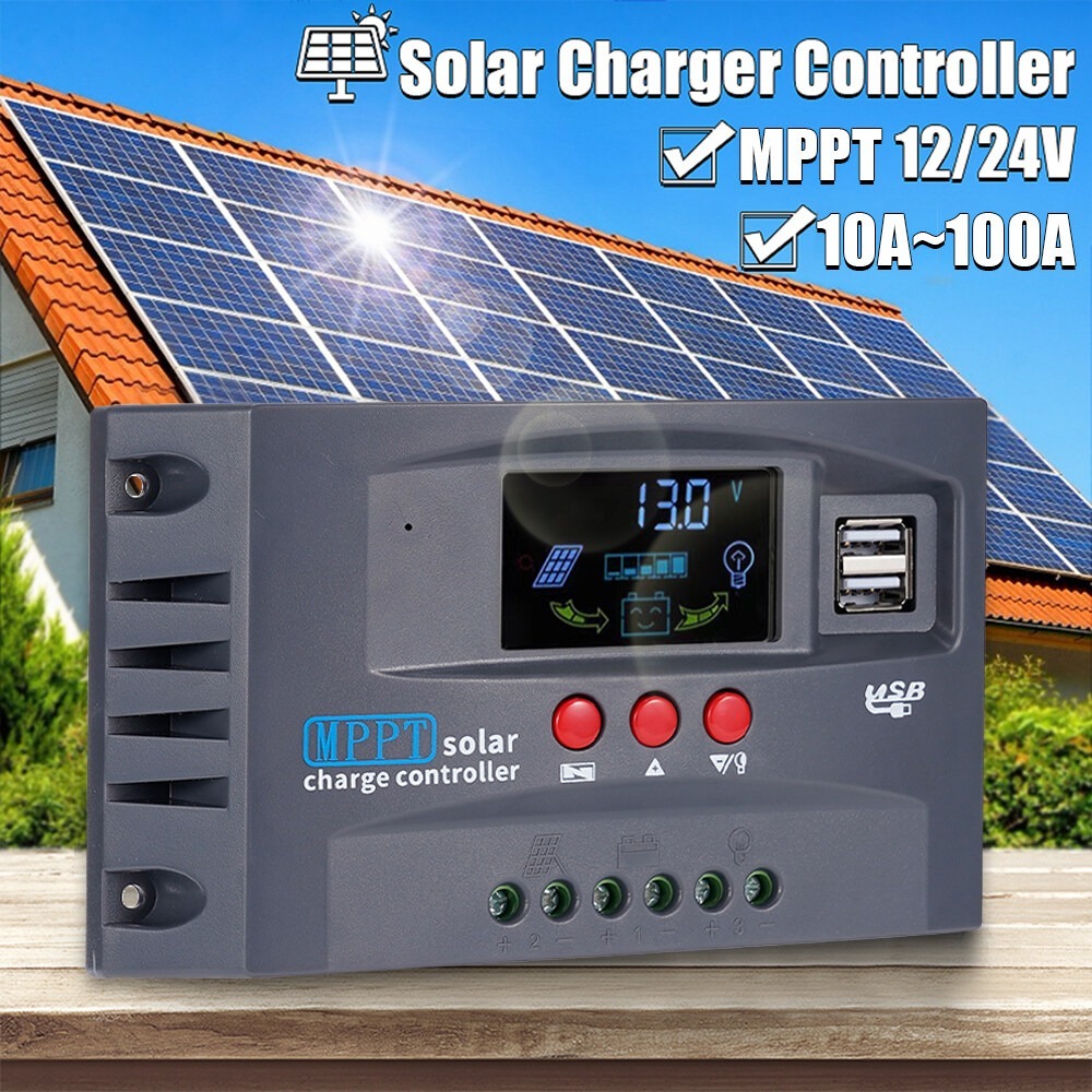 ชาร์จเจอร์ 12v24v MPPT solar charger controlle 30A/60A/100A ชาจเจอร์โซล่า โซล่าชาร์จเจอร์ โซล่า ...