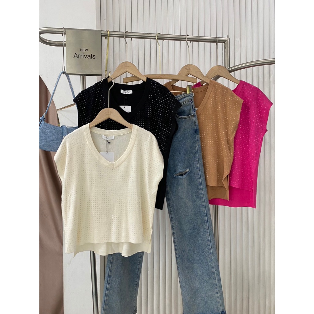 M1286 NEW Arrivals เสื้อไหมพรมรีดเพชรทั้งตัว 4 สีสวย จัดด่วนน้าาา ทรงดี ...