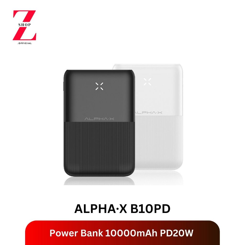 ALPHA·X B10PD Power Bank 10000mAh พาวเวอร์แบงค์ รองรับการชาร์จเร็ว PD20W | QC 3.0 รับประกัน ...
