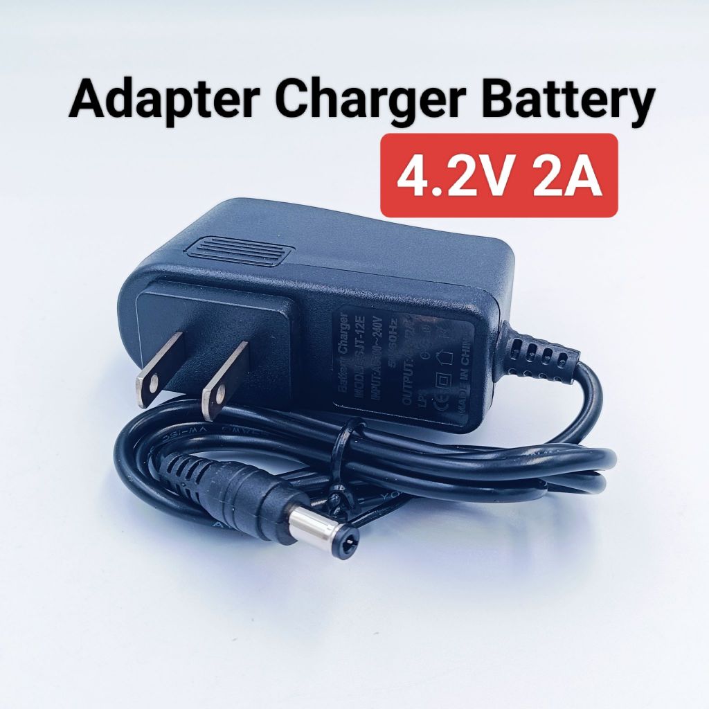 ที่ชาร์จ Adapter Lithium Battery Charger 4.2V 2A Model SJT-12E มีไฟ LED ...